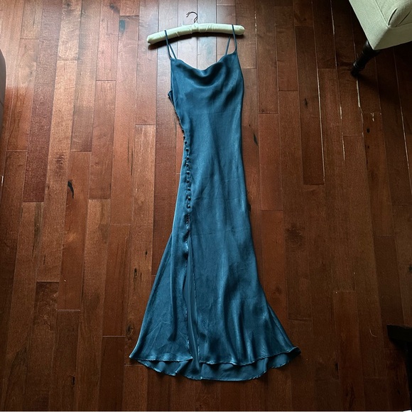 Zara | Dresses | Zara Ocean Blue Slip Dress | Poshmark
